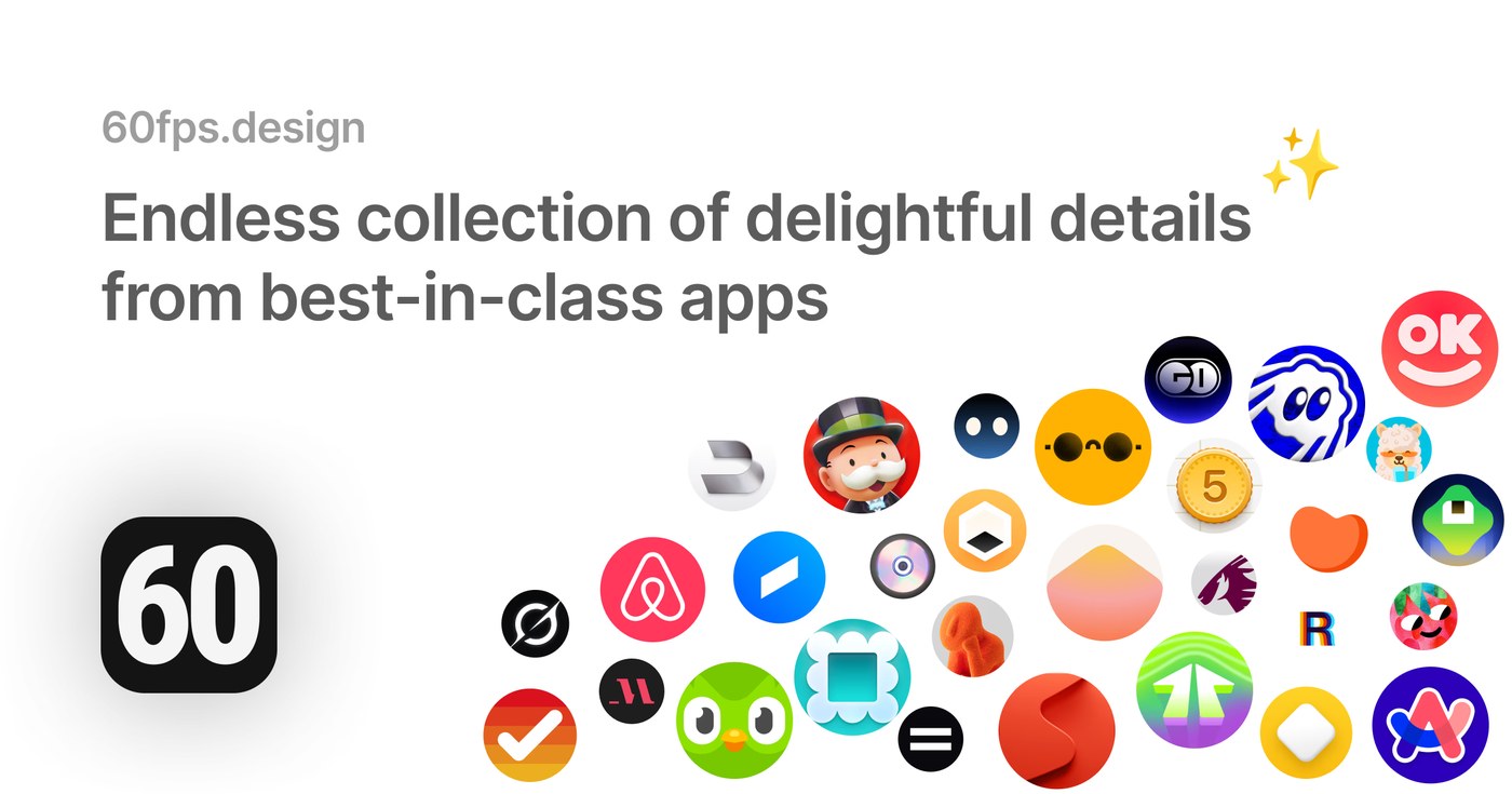 60fps: A Curated Library of UI Animation Design